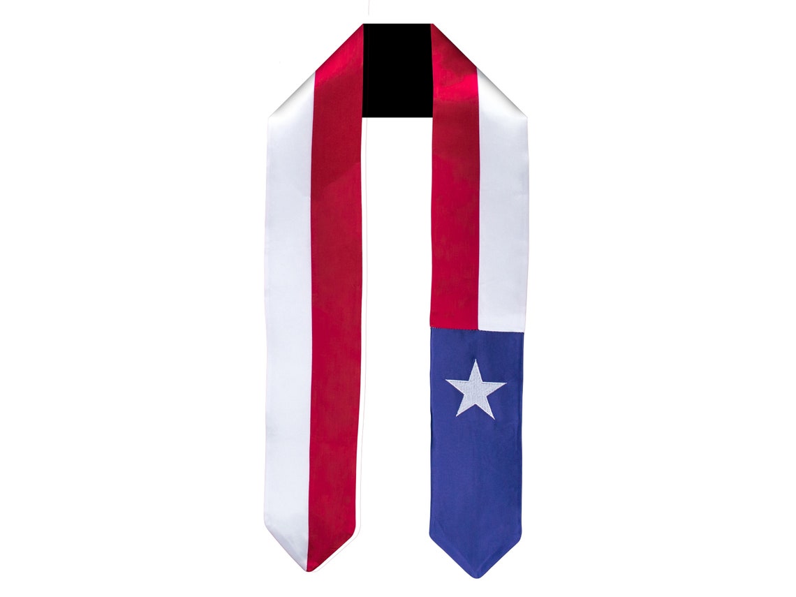 Texas Flag Graduation Sash/stole International Study Abroad - Etsy