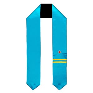 Aruba Flag Graduation Sash/stole International Study Abroad Adult ...