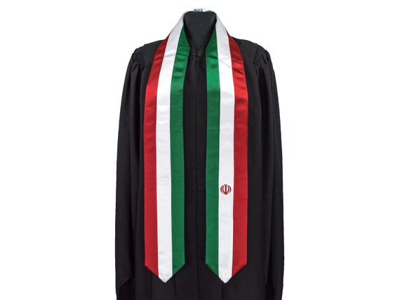 Iran Flag Graduation Sash/stole International Study Abroad - Etsy