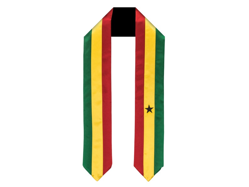 Ghana Flag Graduation Sash/stole International Study Abroad - Etsy