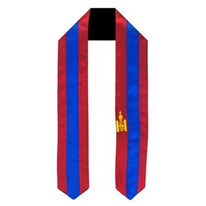 Mongolia Flag Graduation Sash/stole International Study Abroad Adult ...