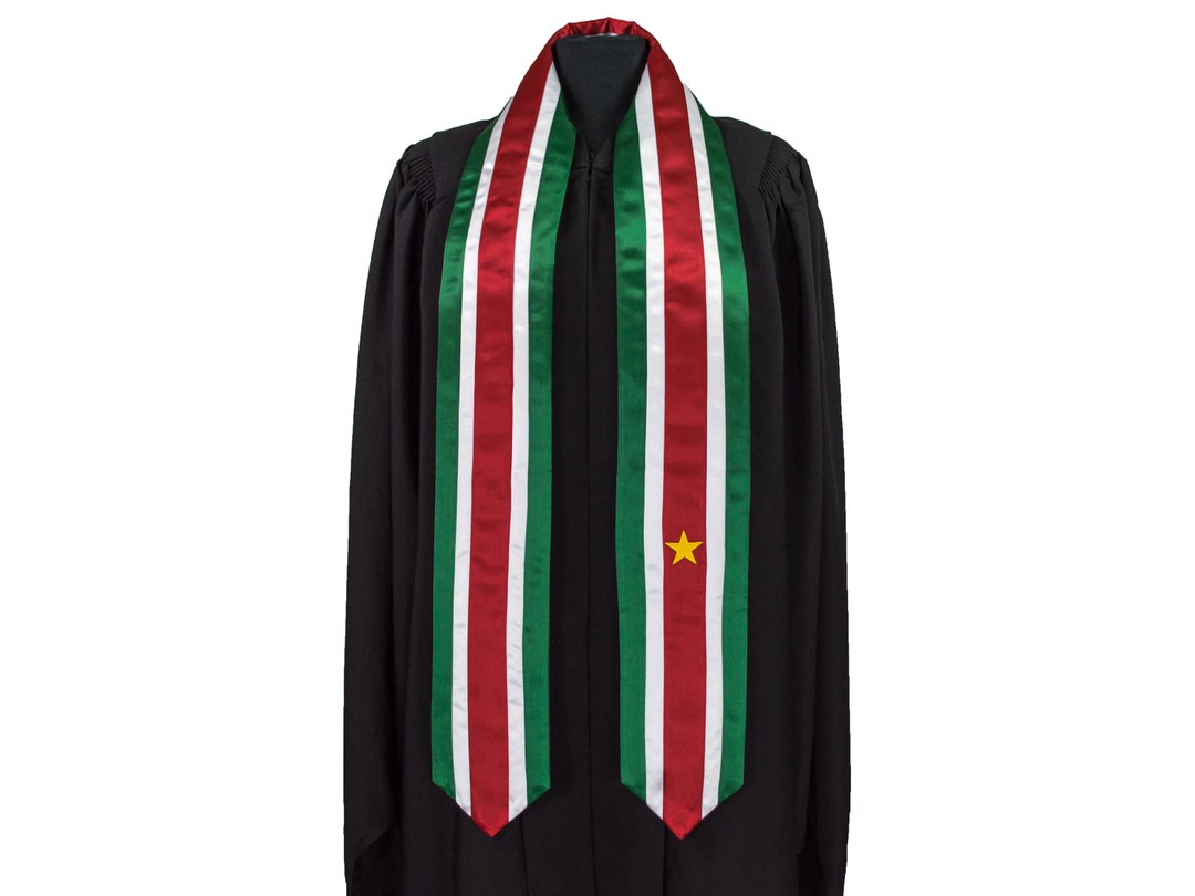 Suriname Flag Graduation Sash/stole International Study Abroad Adult ...