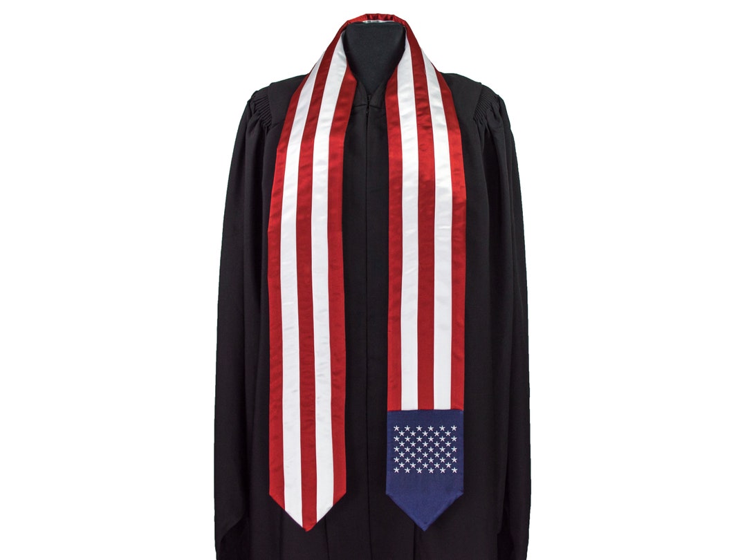 USA United States Flag Graduation Sash/stole International Study Abroad ...