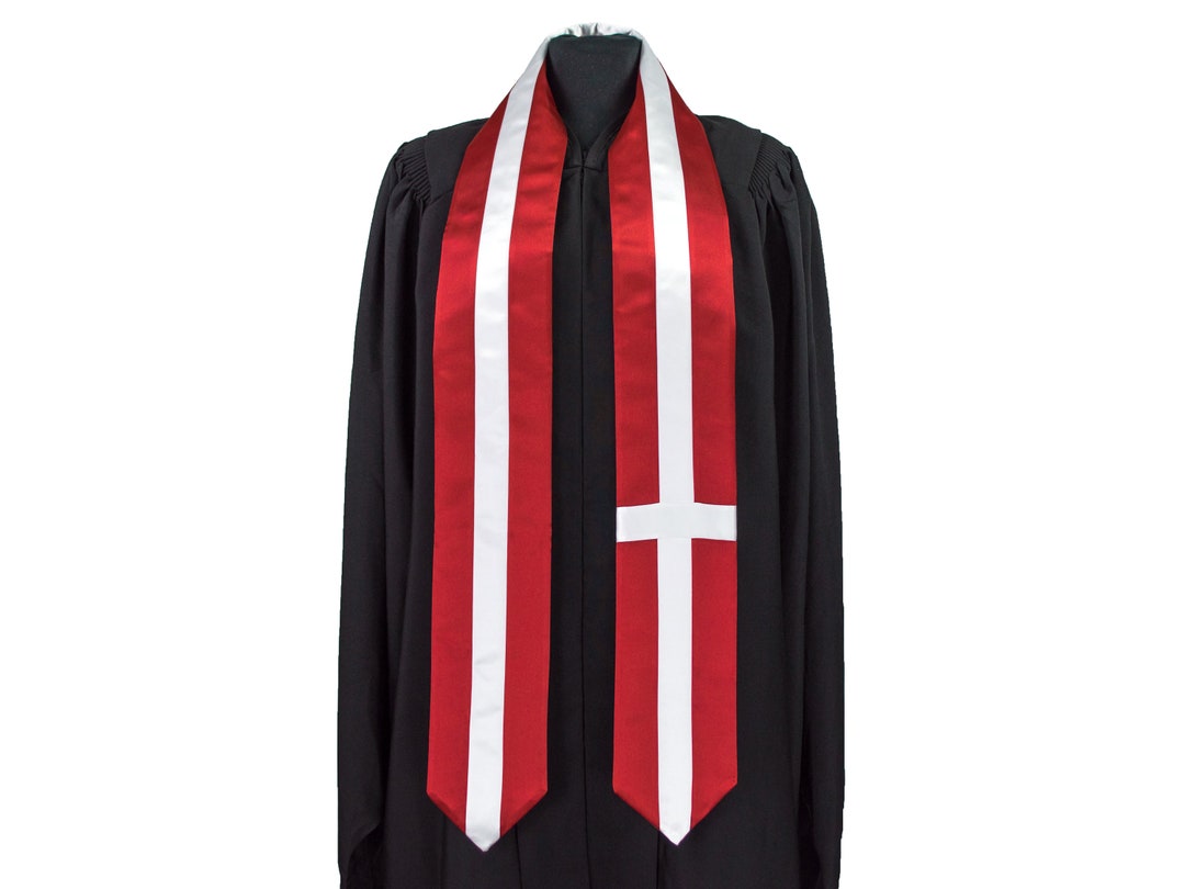 Denmark Flag Graduation Sash/stole International Study Abroad Adult ...