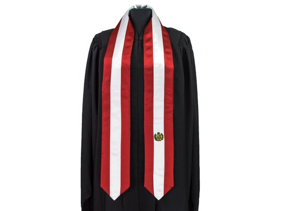 Peru Flag Graduation Sash/stole International Study Abroad | Etsy