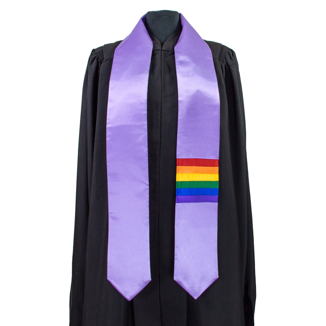 Rainbow LGBTQ+ Gay Queer Pride Flag Graduation Sash/stole - Etsy