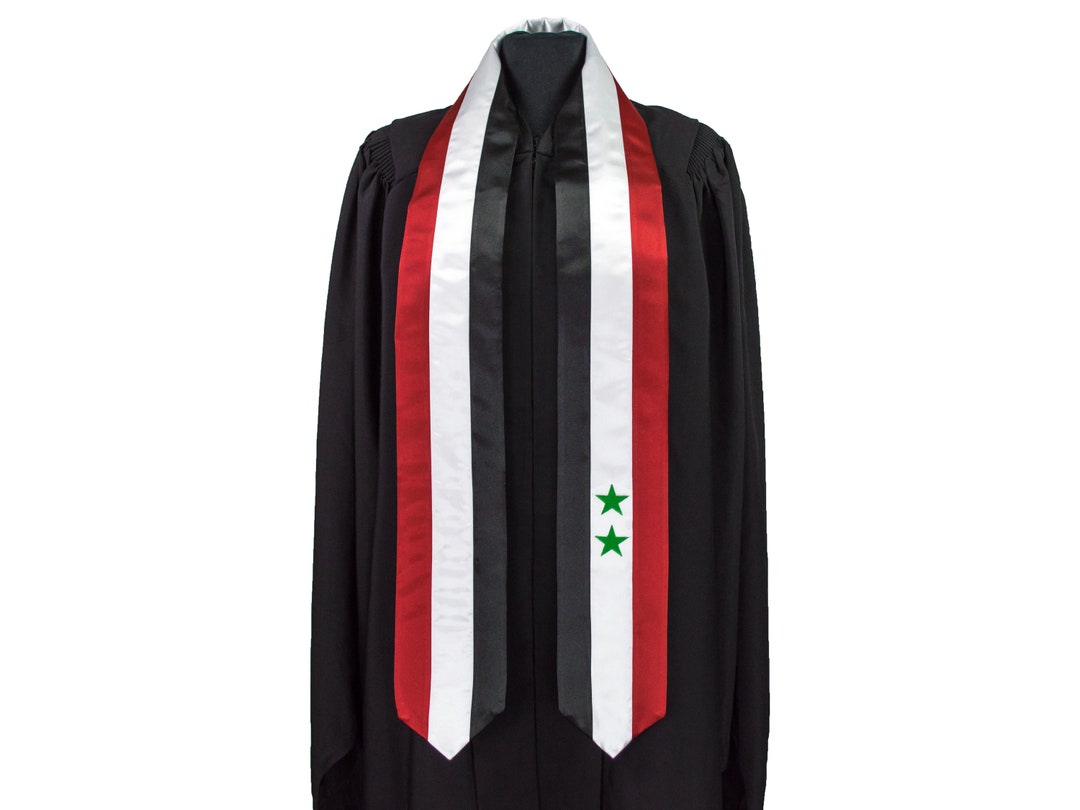 Syria Flag Graduation Sash/stole International Study Abroad Adult ...