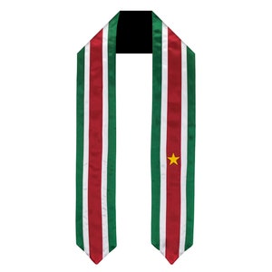 Suriname Flag Graduation Sash/stole International Study Abroad Adult ...