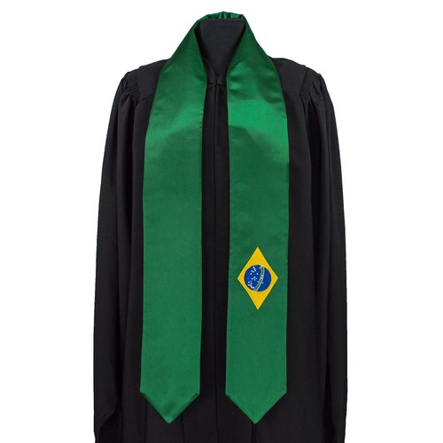 Brazil Graduation Stole satin - Etsy