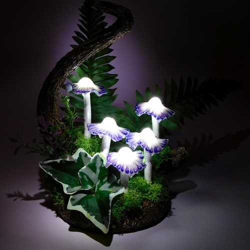 Pink Mushroom Lamp USB Trippy Lights Psychedelic Lamp Table | Etsy