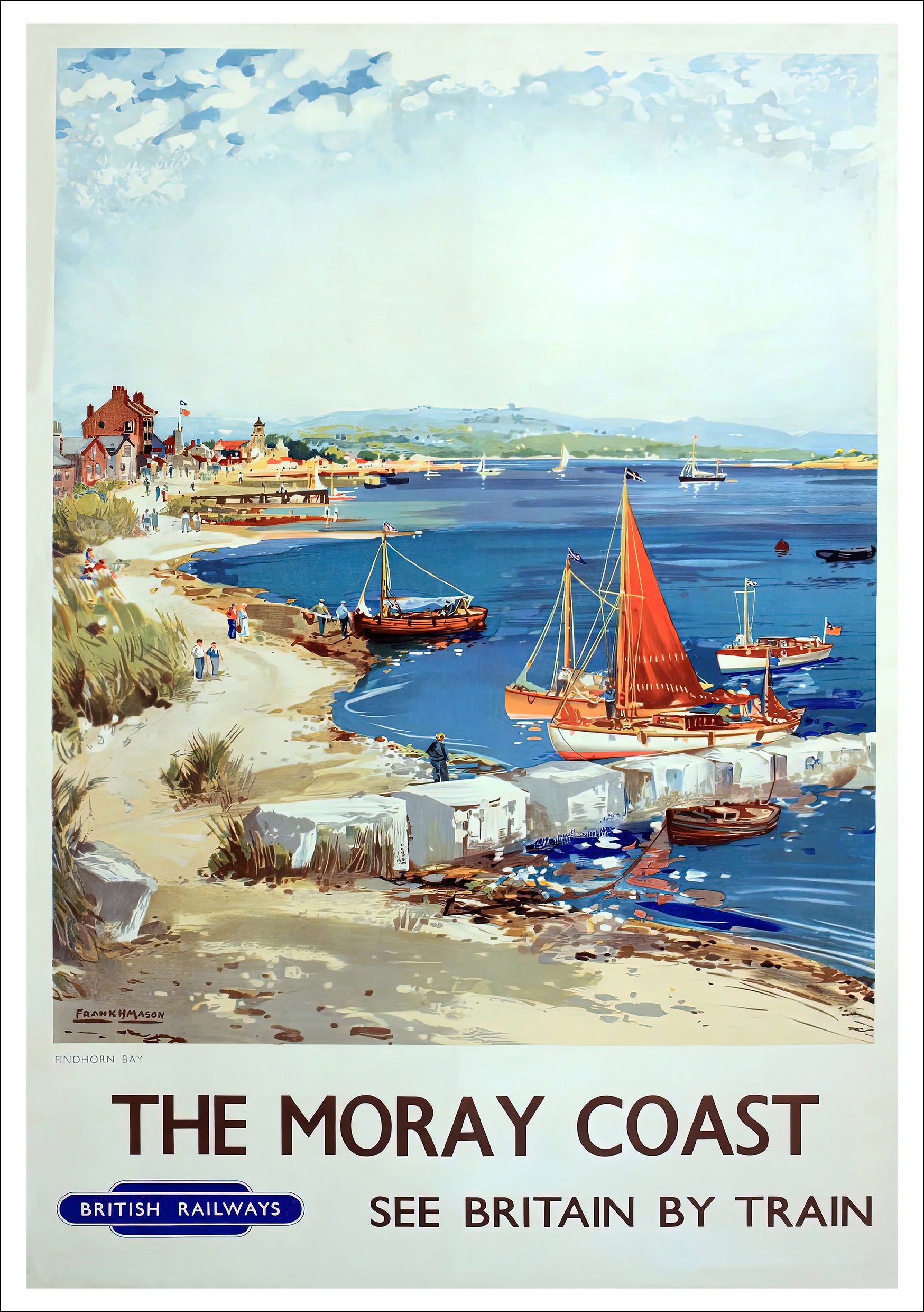 THE MORAY COAST Vintage Railway Poster / Fine Art Print | Etsy