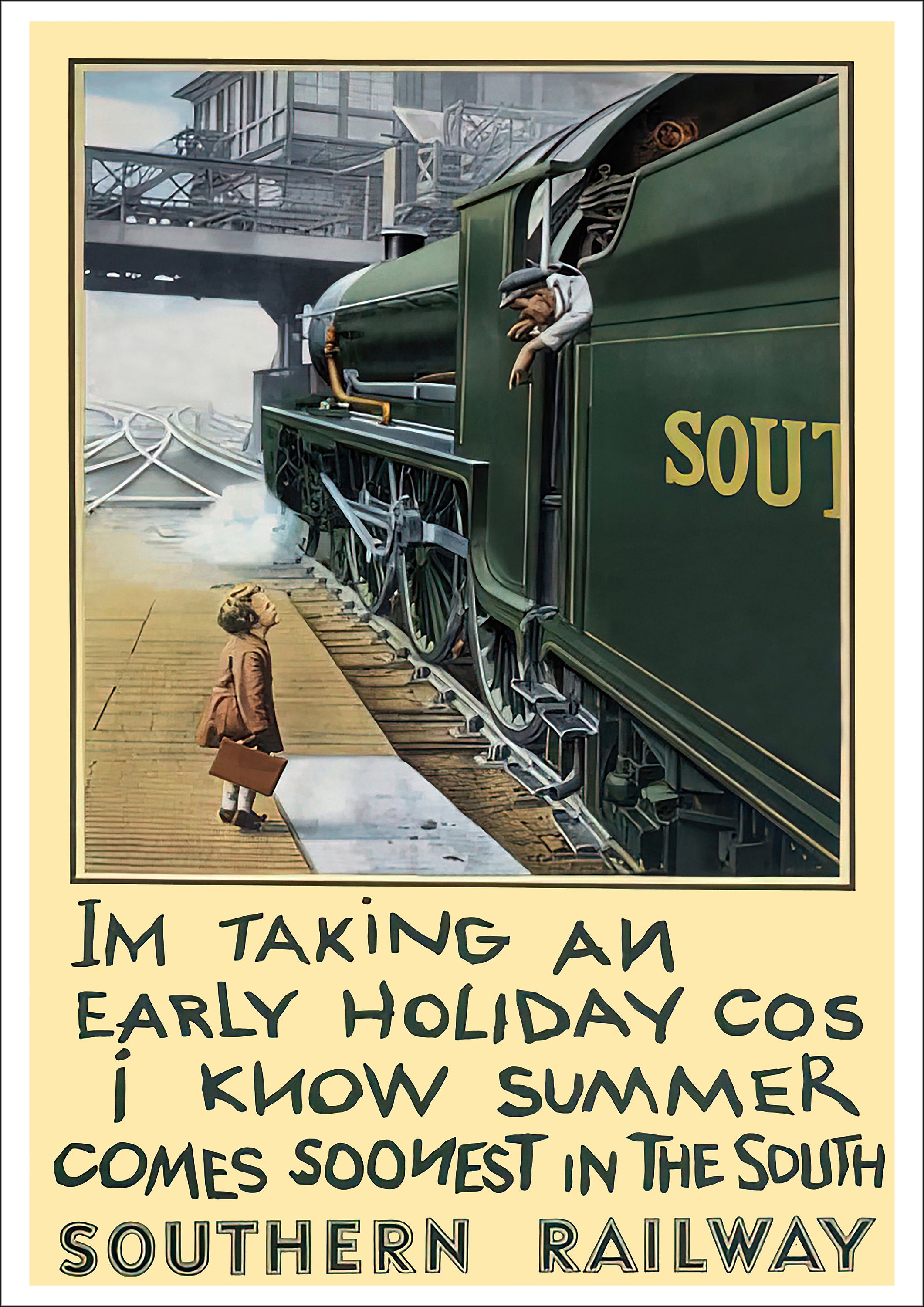 SOUTHERN RAILWAY Vintage Railway Poster / Fine Art Print - Etsy UK