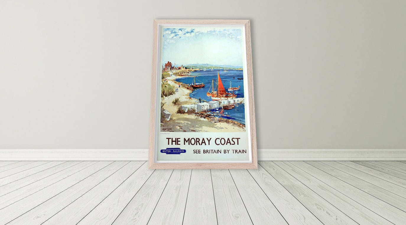 THE MORAY COAST Vintage Railway Poster / Fine Art Print | Etsy