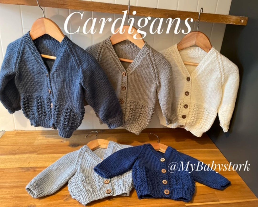Wool Baby Cardigan, Unisex Design, Cozy Cardigan, Hand Knitted Sweater ...