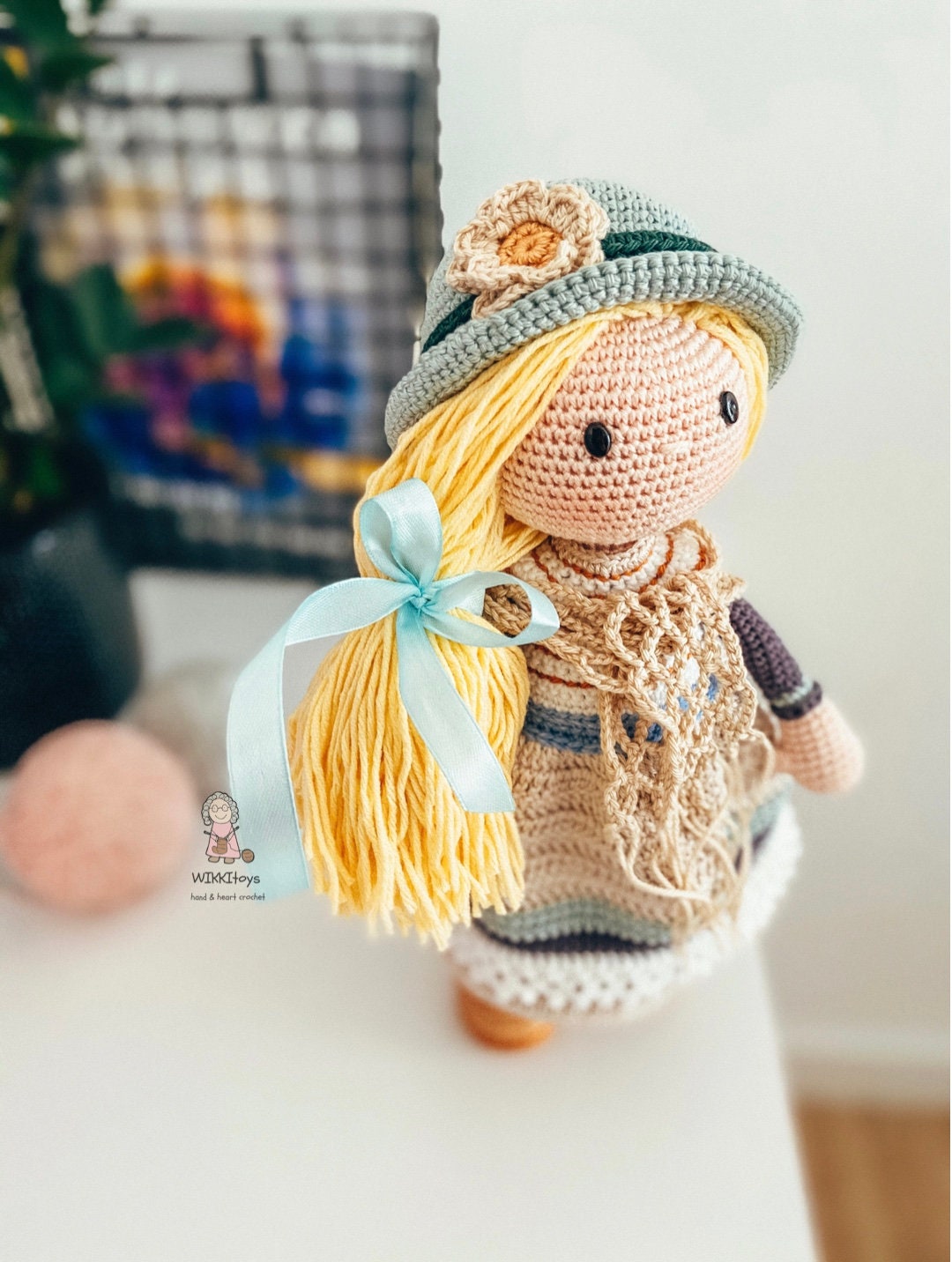FREYA Amigurumi Crochet Doll Tilda Handmade Luxury Collectible Art Doll ...