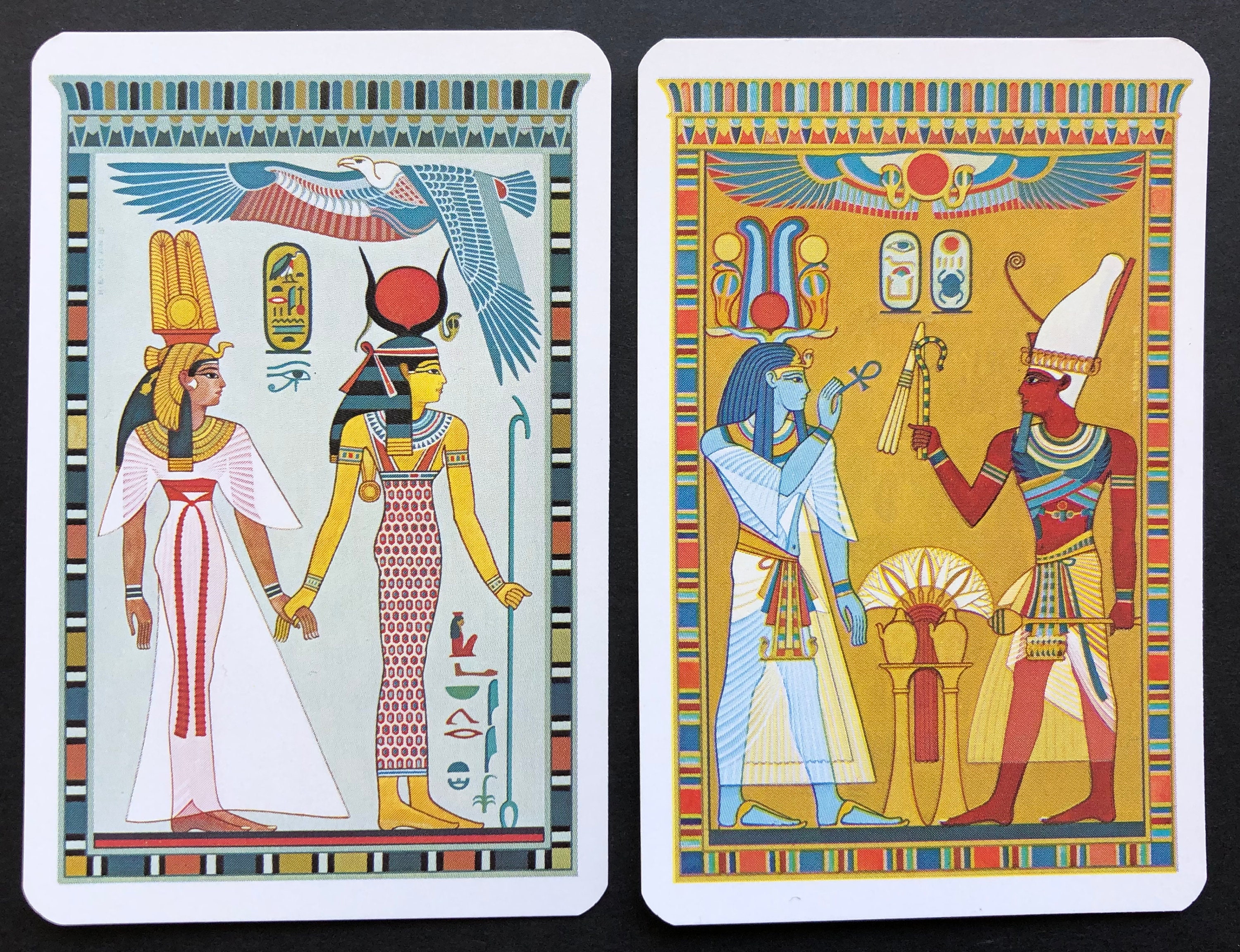 Pair of Vintage Swap / Playing Cards Ancient Egyptian Gods & Goddesses ...