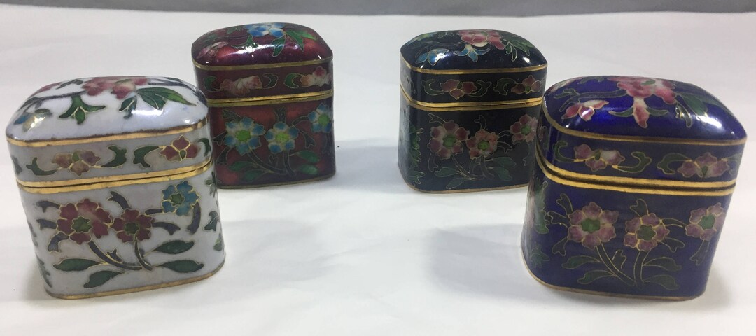 Rectangular Cloisonn Box Available in Various Colors - Etsy