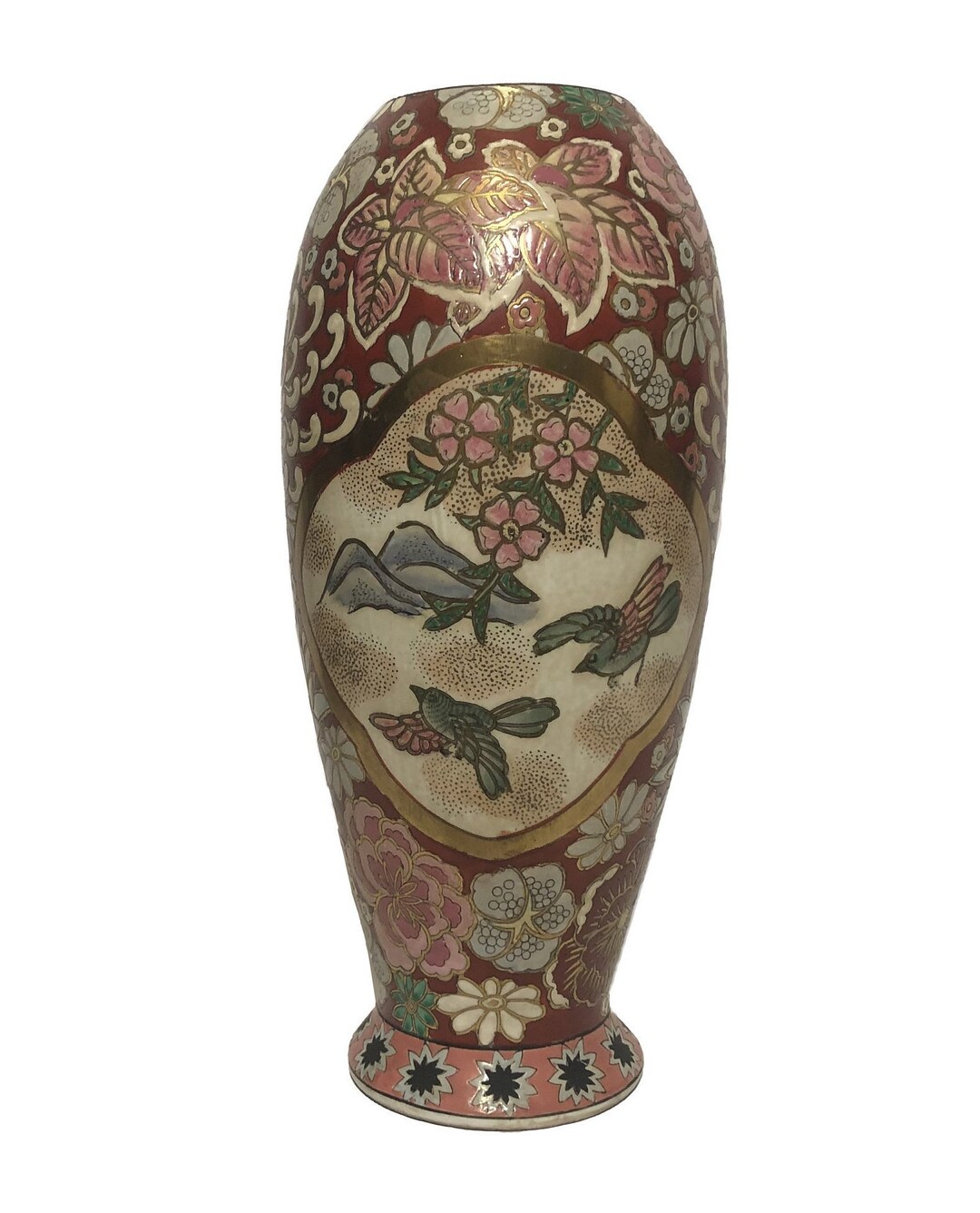 Chinese Vase in HFP Macau Red Pocellane - Etsy UK