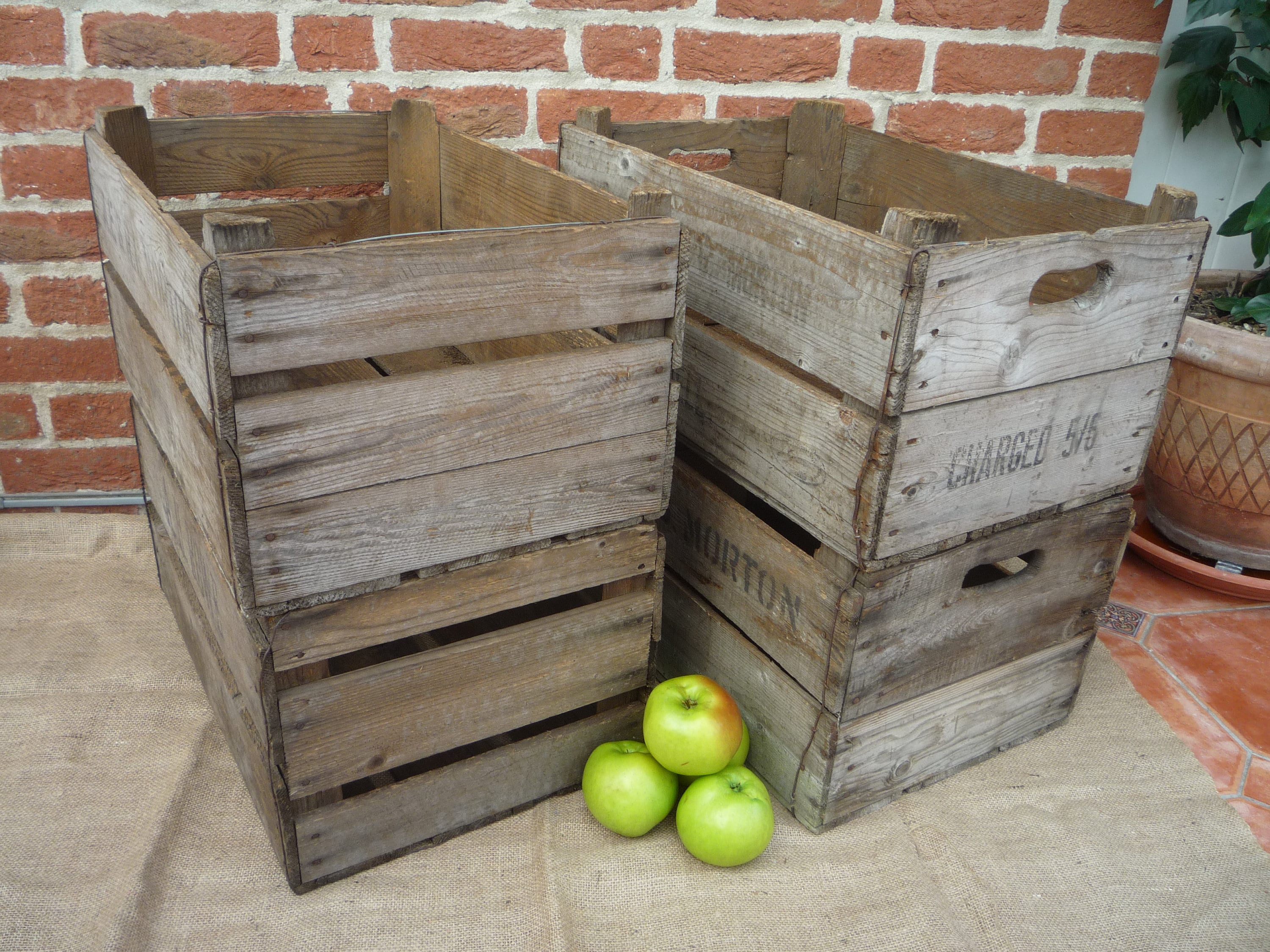 Original Vintage Apple Crate Vintage Box Vintage Wooden Crate Wooden ...