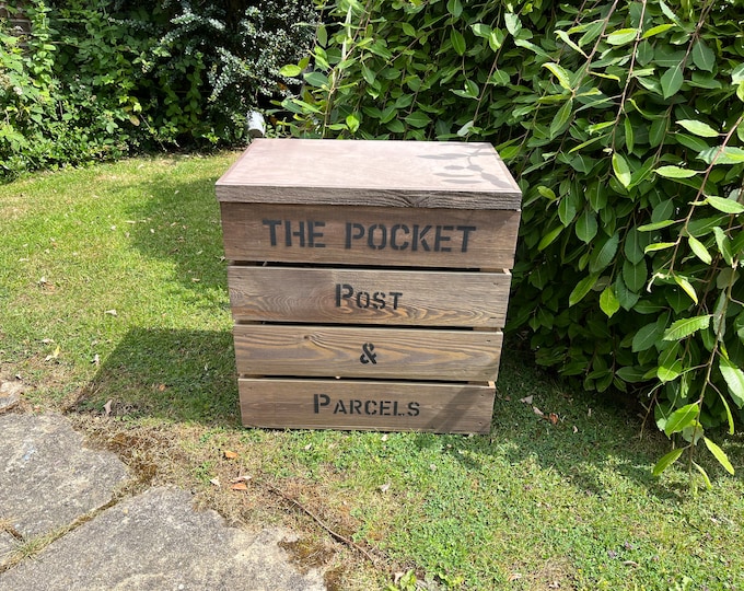 Large Oak Parcel Box. - Etsy UK