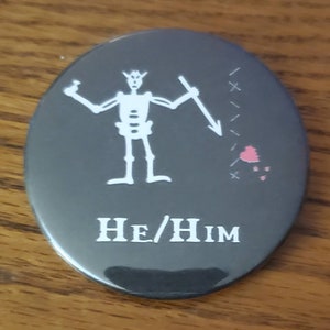 OFMD Flag Pronoun Badges (2.25" Pinback Button) Personalized! - Etsy