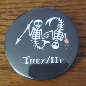 OFMD Flag Pronoun Badges (2.25" Pinback Button) Personalized! - Etsy