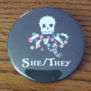 OFMD Flag Pronoun Badges (2.25" Pinback Button) Personalized! - Etsy