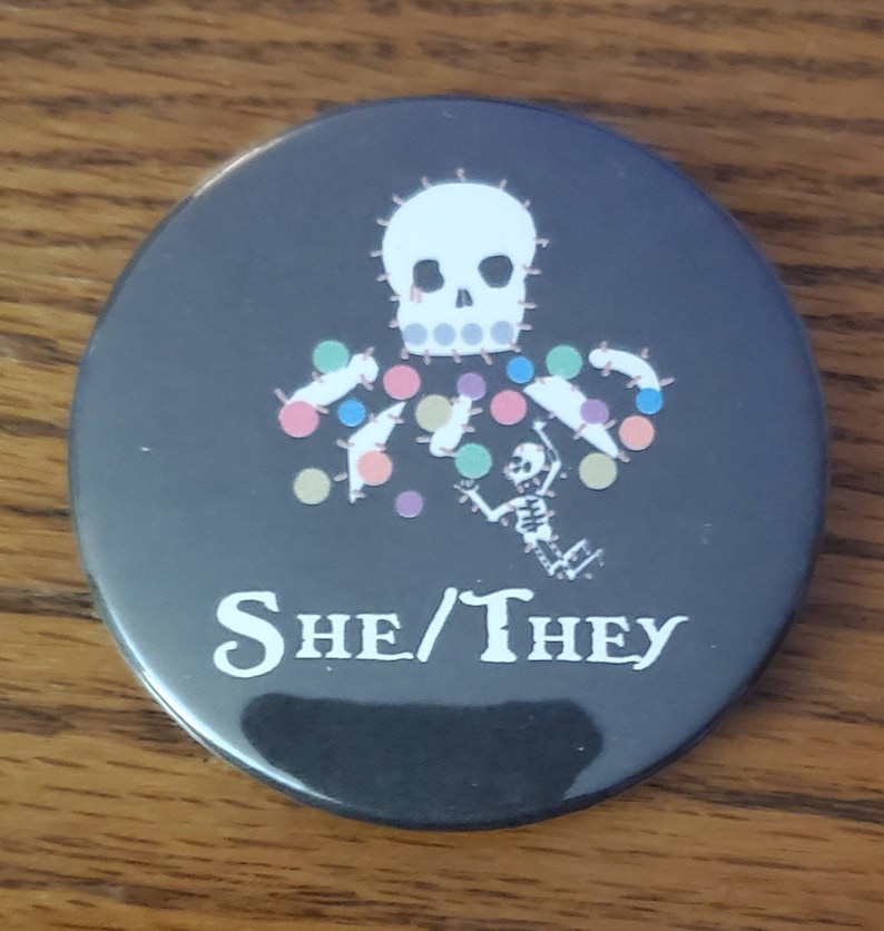 OFMD Flag Pronoun Badges (2.25" Pinback Button) Personalized! - Etsy