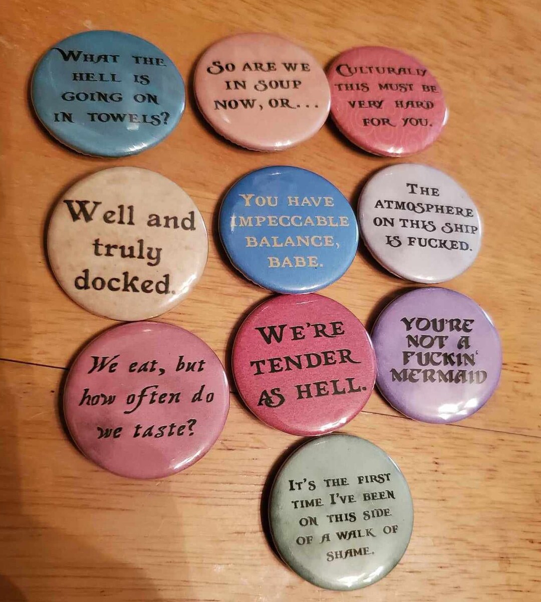 OFMD Season 2 SET TWO 1.25" Quote Badges (pinback Buttons) Set of 10 - Etsy