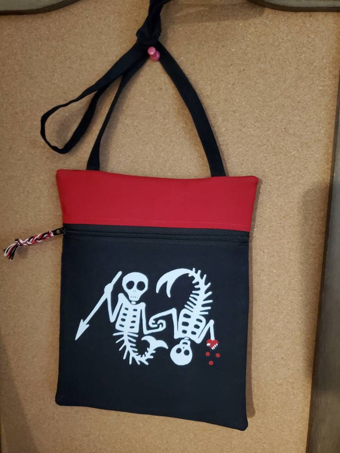 OFMD Inspired Season 2 Mermaid Skeleton Zipper Shoulder Bag With Pocket ...