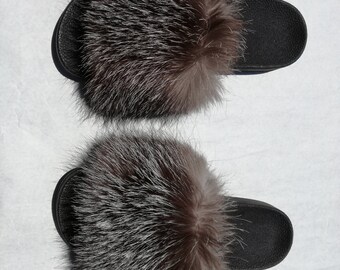 Fluffy slides | Etsy