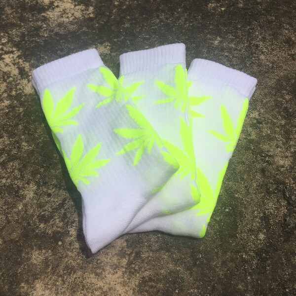 Neon Long Crew Socks - Etsy