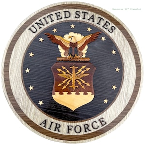 U.S. AIR FORCE EMBLEM Wood Art Plaque - Etsy