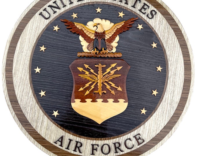 U.S. AIR FORCE EMBLEM Wood Art Plaque - Etsy