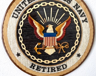 U.S. NAVY RESERVE Emblem Wood Art Plaque | Etsy