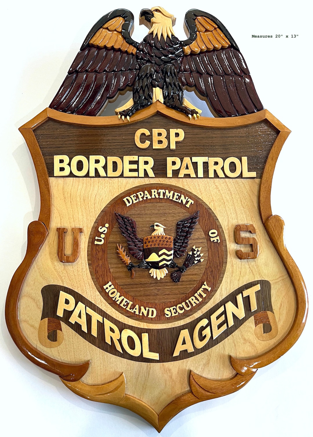 U.S. BORDER PATROL Badge Wood Art - Etsy
