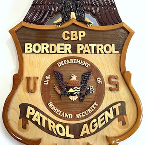 U.S. BORDER PATROL Badge Wood Art - Etsy