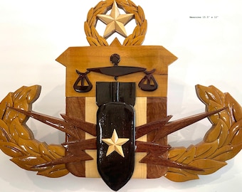 PUBLIC SAFETY BOMB Tech Badge Wood Art Plaque - Etsy