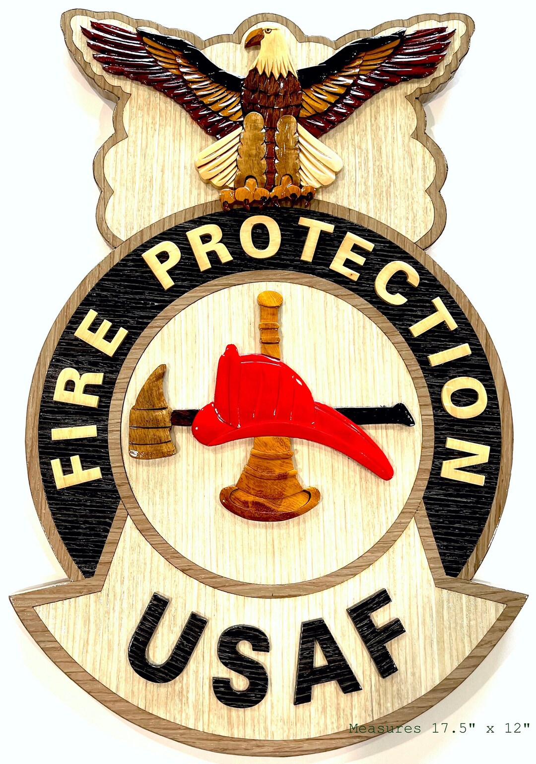 Air Force FIRE PROTECTION BADGE Wood Art Plaque - Etsy
