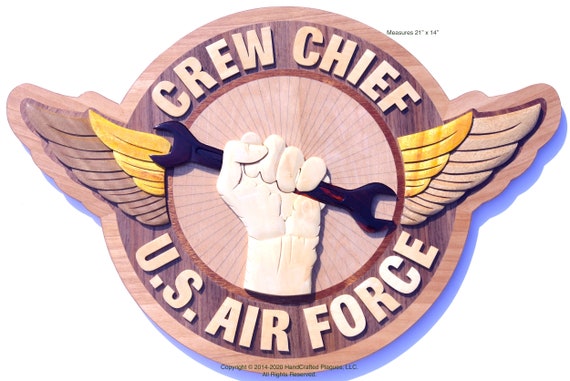 U.S. Air Force CREW CHIEF Wood Art Plaque | Etsy