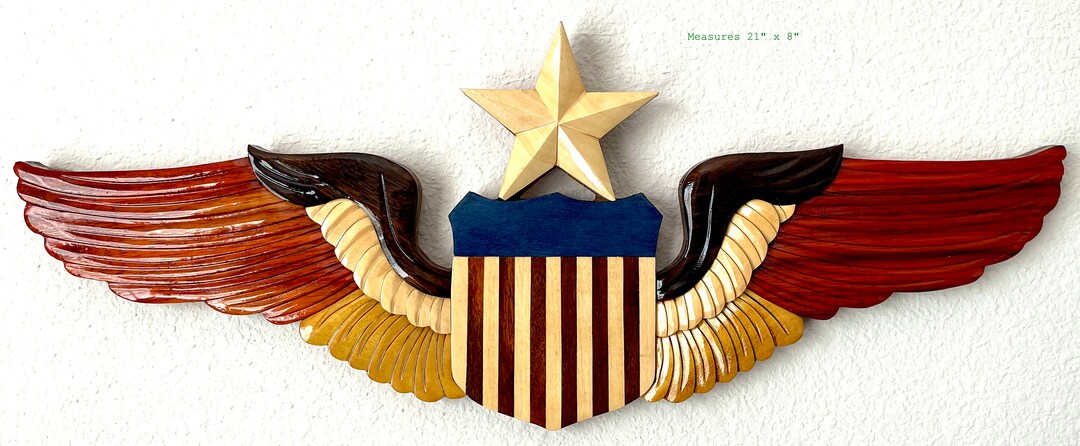 Air Force SENIOR PILOT WINGS Wood Art Plaque - Etsy