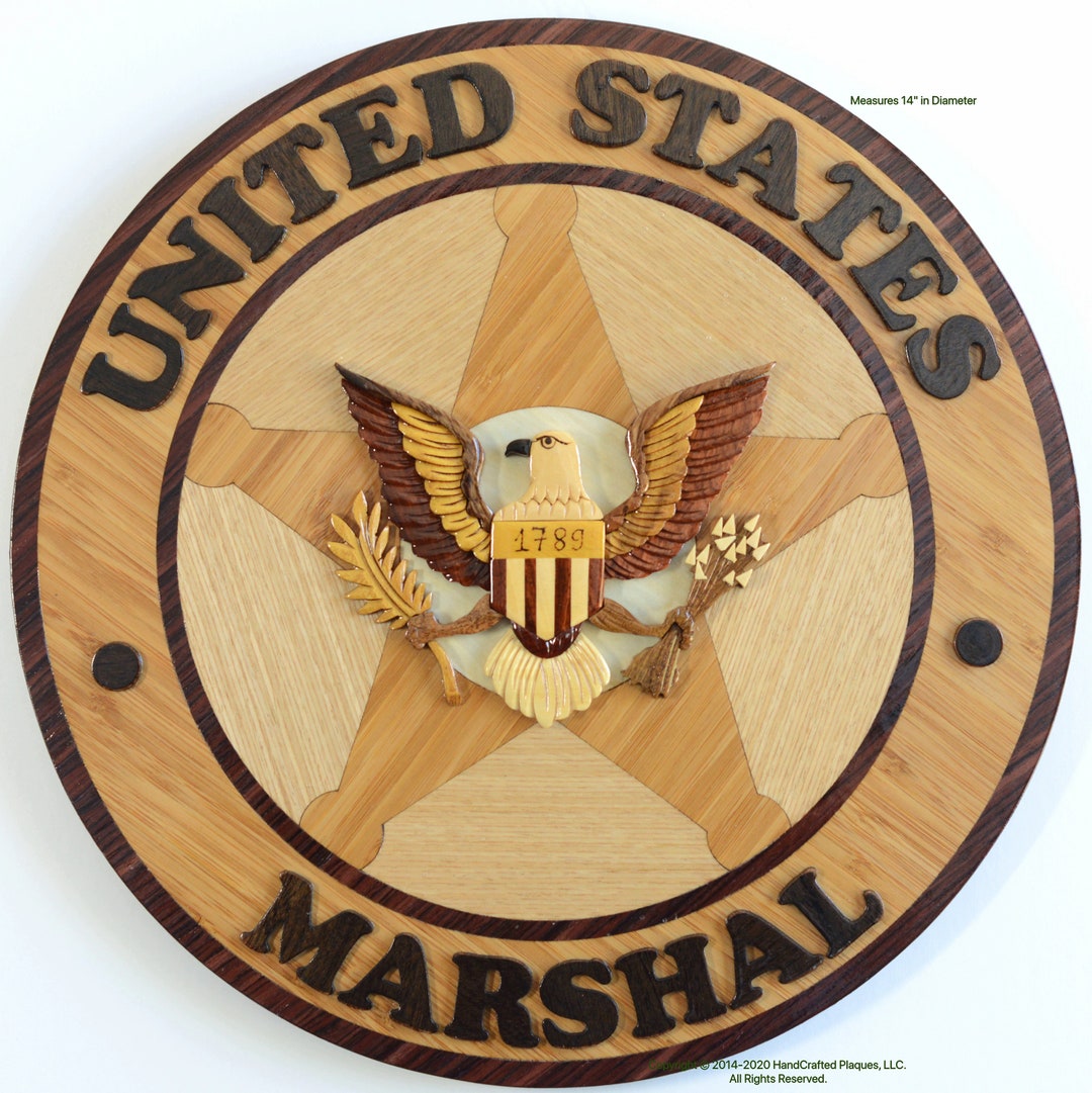 U.S. MARSHAL EMBLEM Wood Art Plaque - Etsy