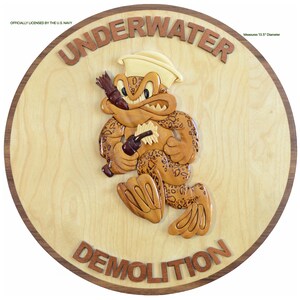 NAVY UNDERWATER DEMOLITION Emblem Wood Art Plaque - Etsy