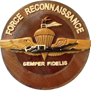 USMC FORCE RECON Plaque - Marine Corps Wood Art - Etsy
