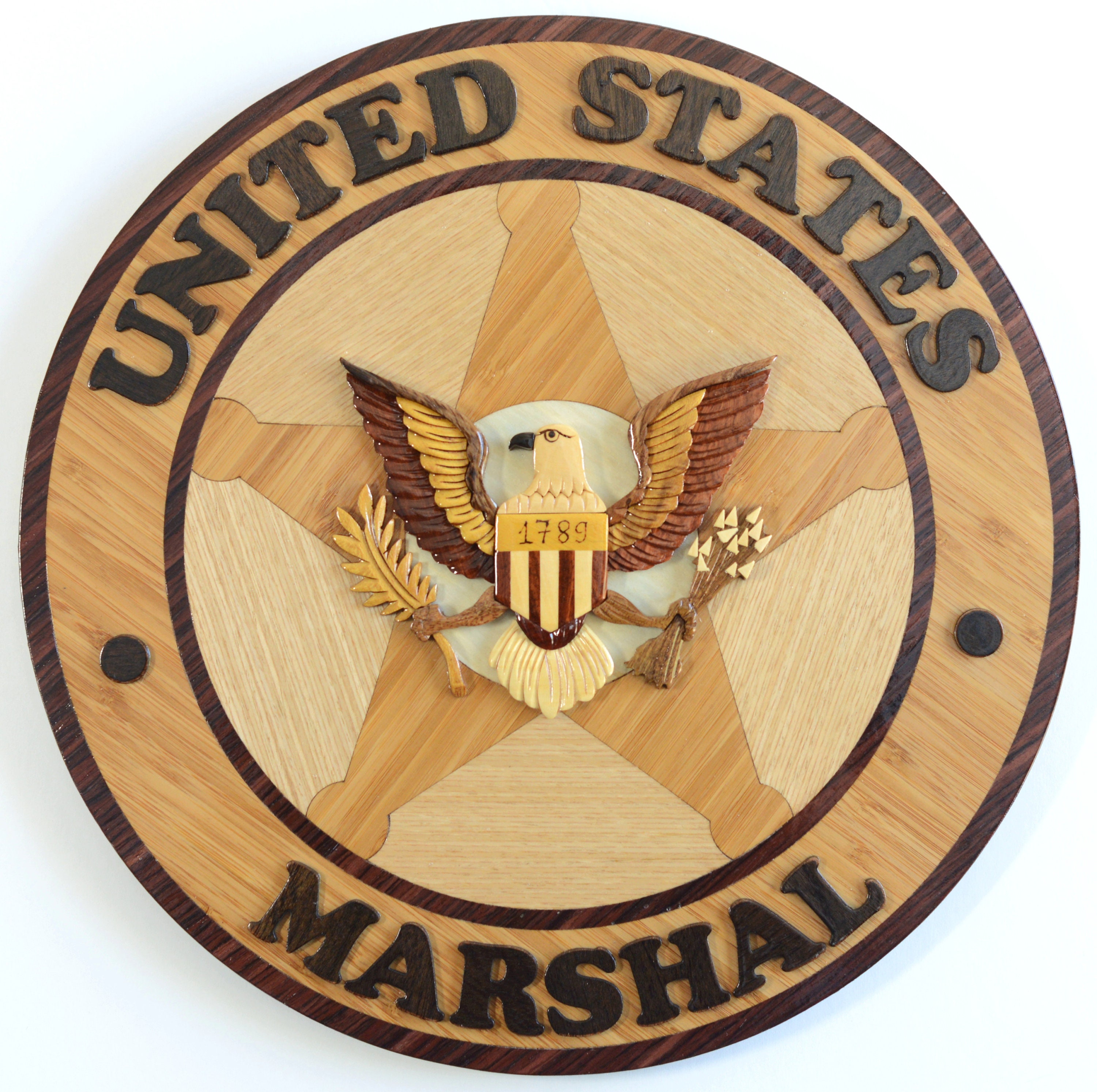 U.S. MARSHAL EMBLEM 14 Handcrafted Wood Art Plaque - Etsy UK