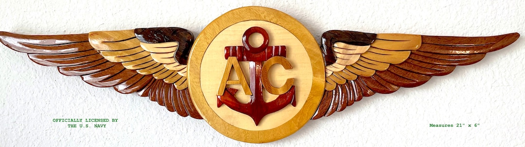 Navy AIRCREWMAN WINGS Badge Wood Art Plaque AC Wings - Etsy