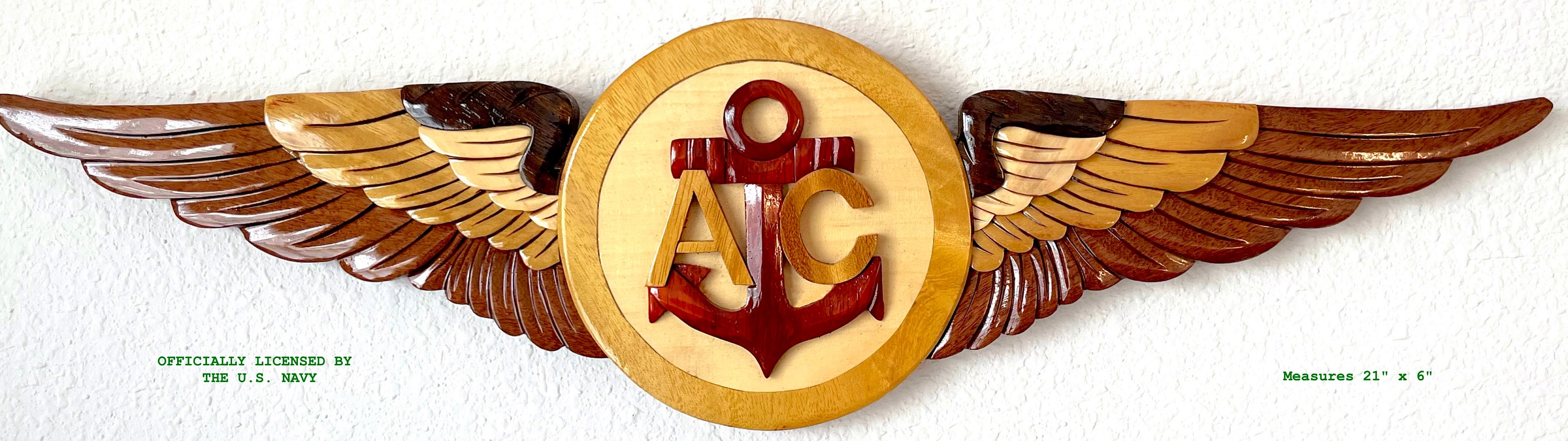 Navy AIRCREWMAN WINGS Badge Wood Art Plaque AC Wings - Etsy