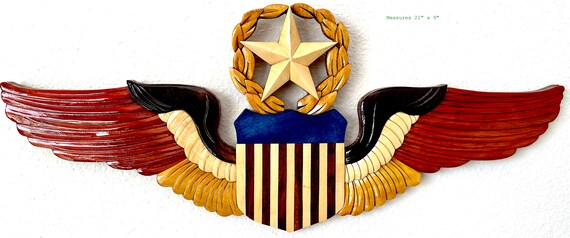Air Force COMMAND PILOT WINGS Wood Art Plaque | Etsy