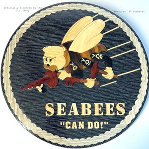 NAVY SEABEES EMBLEM Wood Art Plaque - Etsy
