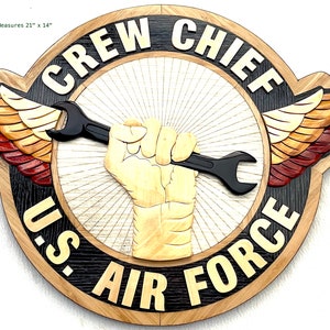 U.S. Air Force CREW CHIEF Wood Art Plaque - Etsy